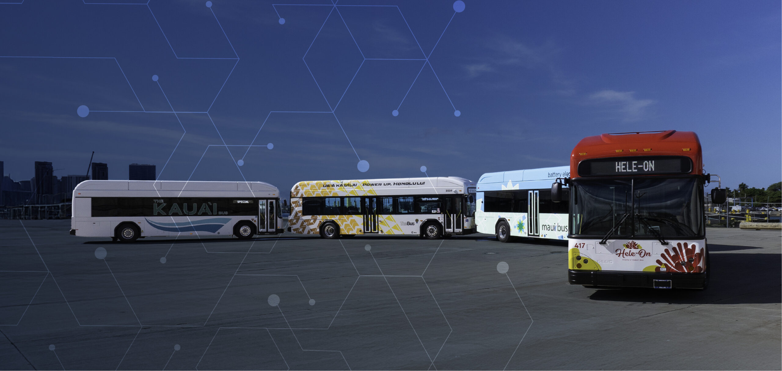 DRIVING HAWAI’I FORWARD: GILLIG BATTERY ELECTRIC BUSES UNITE ALL FOUR ...